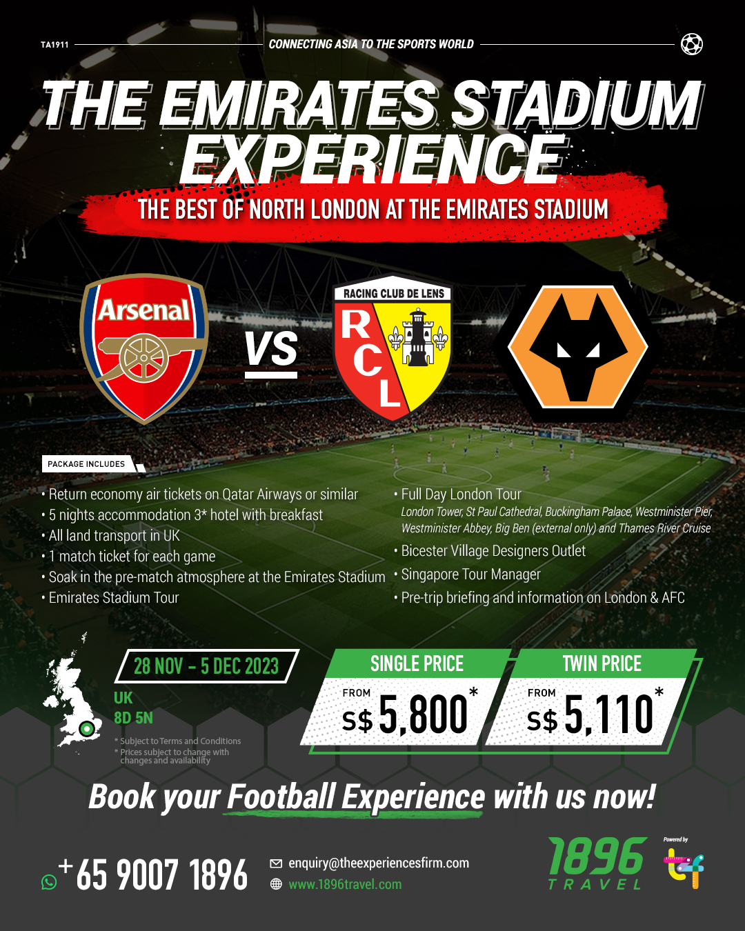 The Emirates Experience - Arsenal vs Lens & Wolves